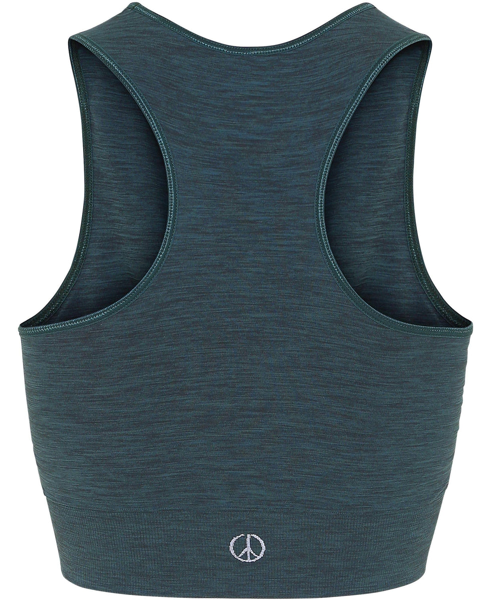 Moonchild Seamless Crop Top - Forest Green - Tops by – Cupidanza